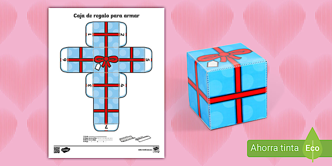 Plantilla: caja de regalo para armar