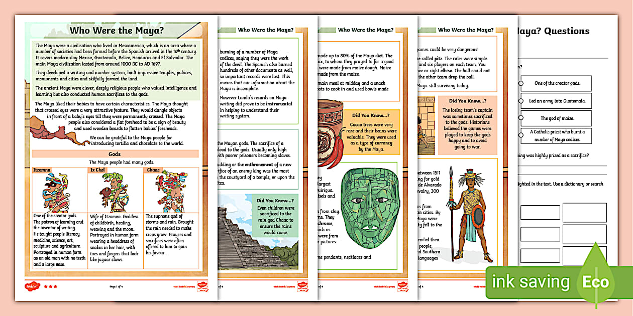 Learn all about the Maya | KS2 New Curriculum - Twinkl