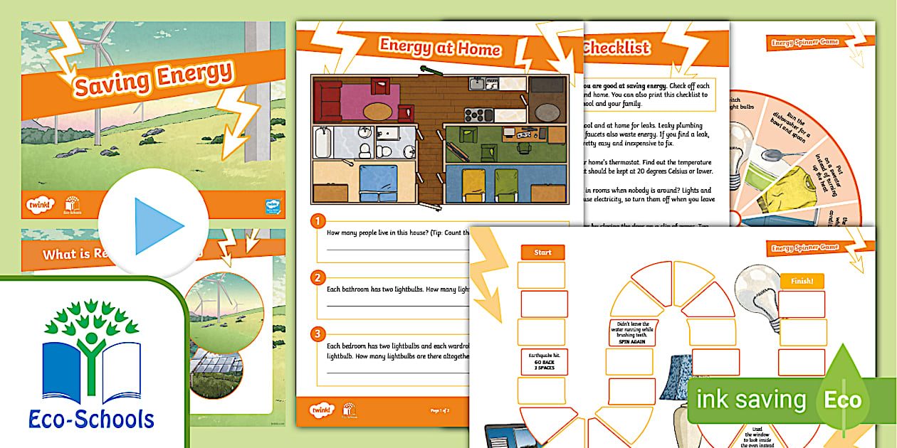 Eco-Schools Saving Energy KS2 Lesson Pack (teacher made)