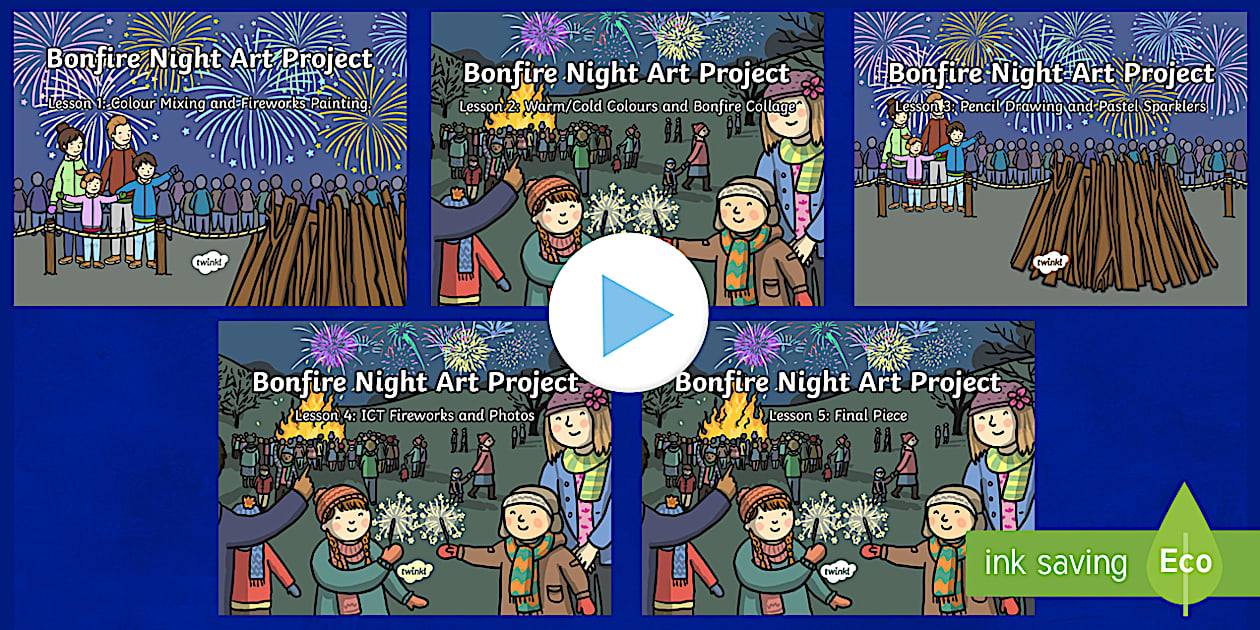Bonfire Night Art Lesson Pack | Bonfire Night KS1 Activities