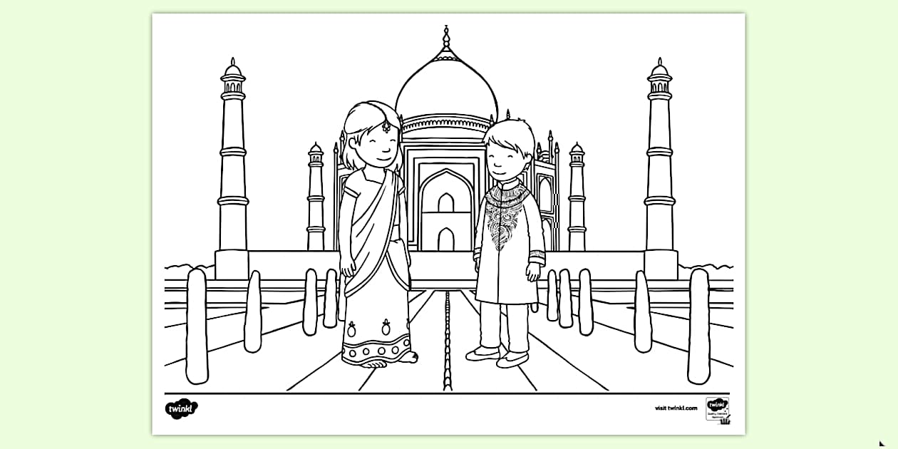 Indian Colouring Page | Colouring Sheets (teacher made)