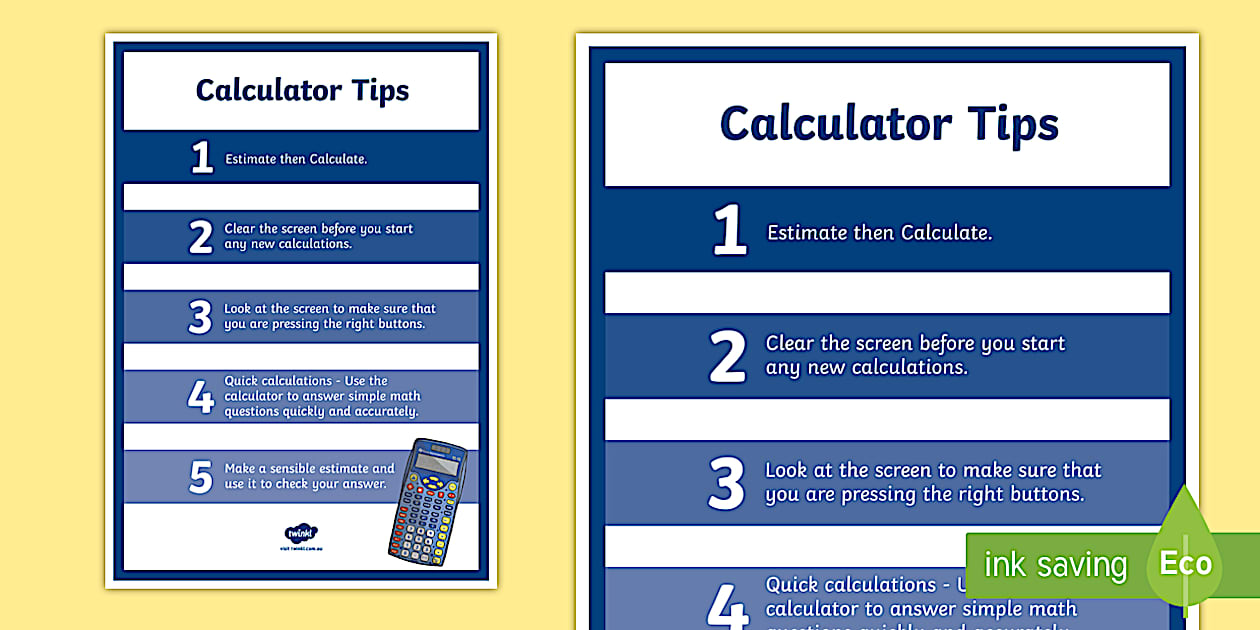 Using a Calculator Display Poster (teacher made) - Twinkl