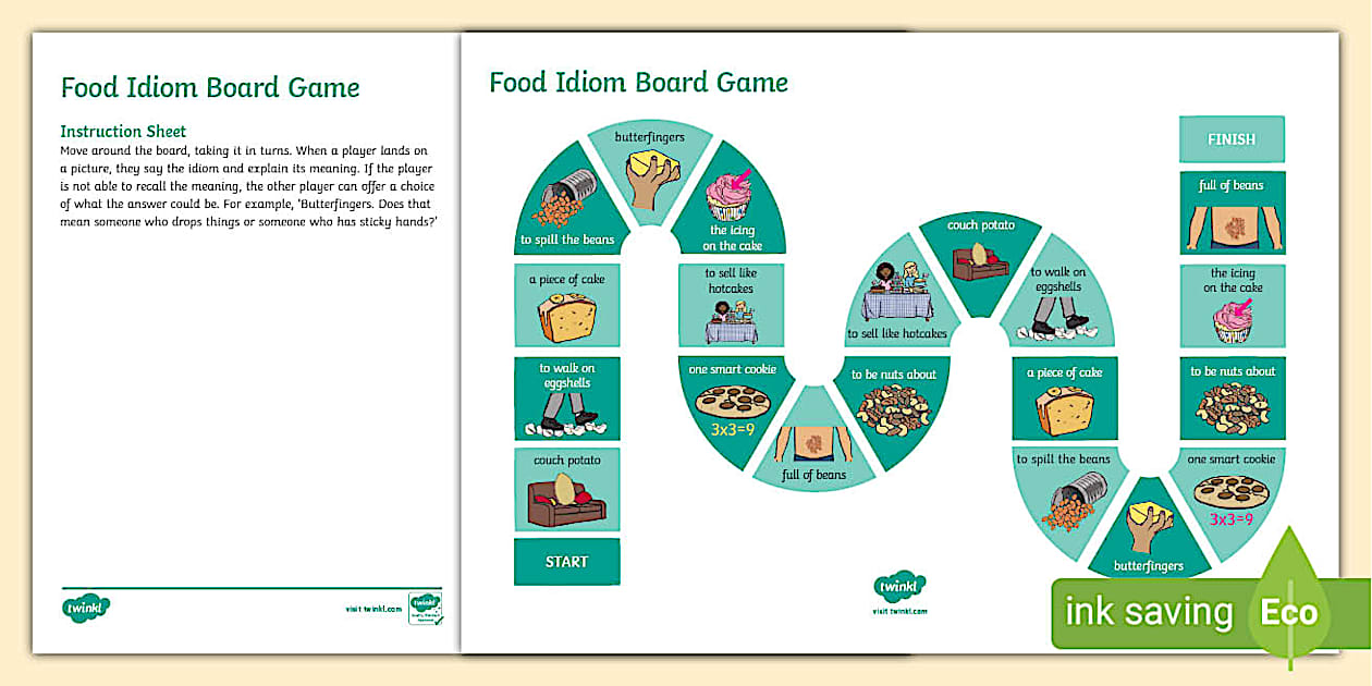 Food Idiom Board Game (Teacher-Made) - Twinkl