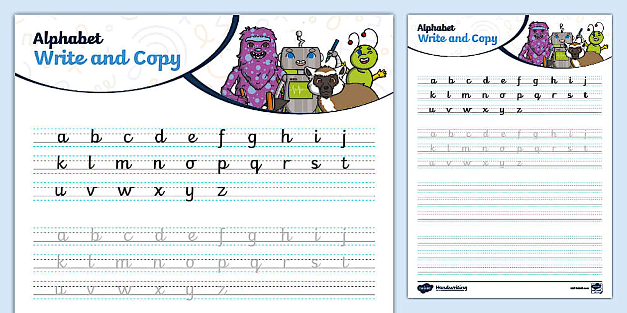 Alphabet Write & Copy Practice Activity