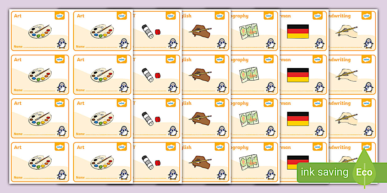 Penguin Themed Editable Book Labels (Teacher-Made) - Twinkl