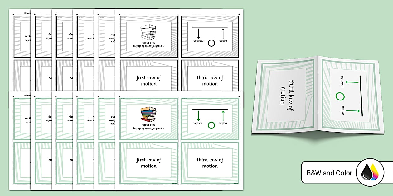 Newton's Laws of Motion Foldable for 3rd-5th Grade
