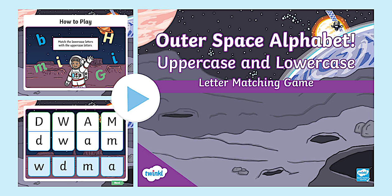 Uppercase and Lowercase Letter PowerPoint Matching Game