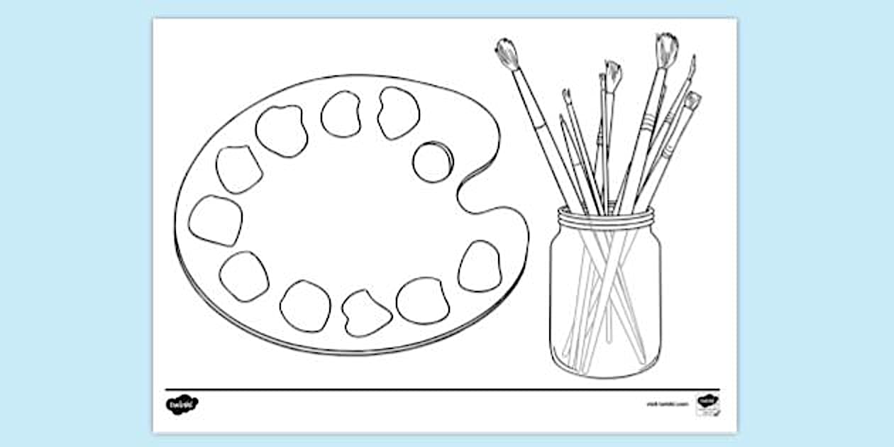 Paints Colouring Sheet | Colouring Sheets