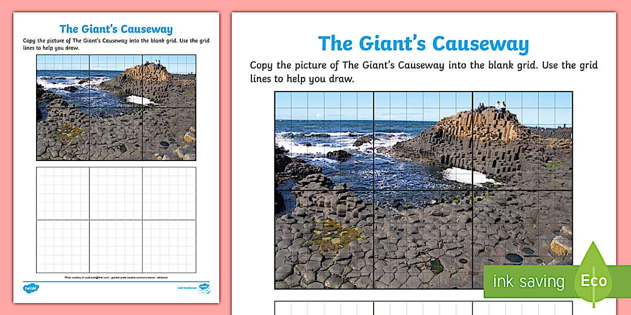 Giant's Causeway Art Worksheet / Worksheet - ROI - Twinkl