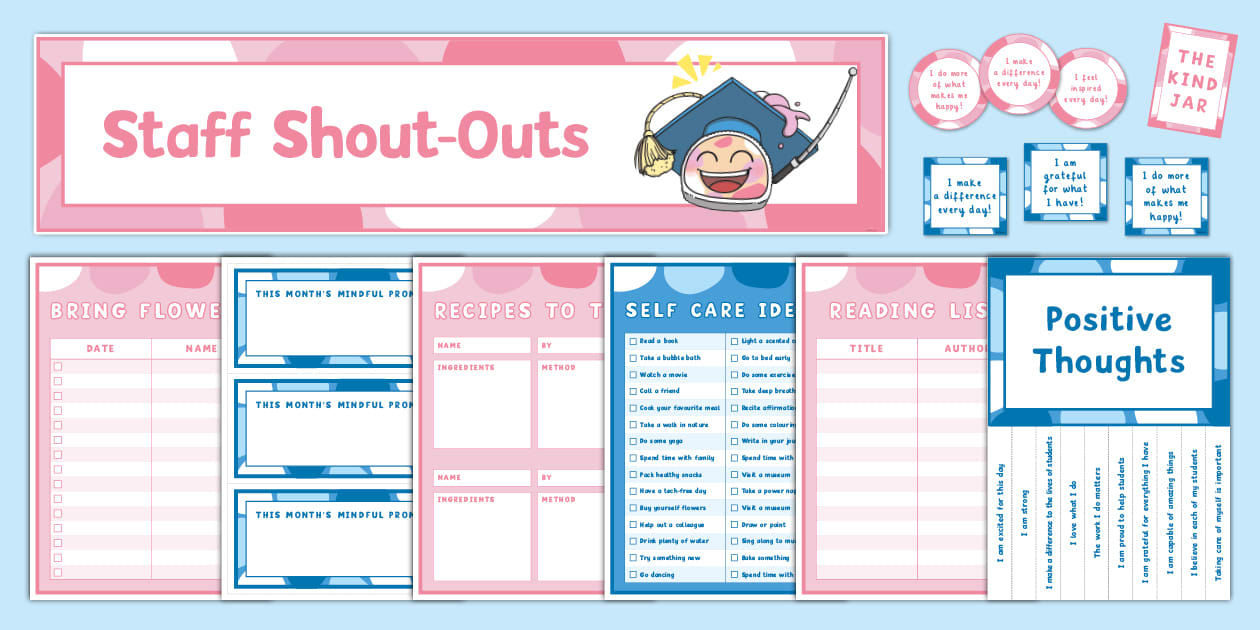 Staff Wellbeing Display Pack | Wee Buns (professor feito)