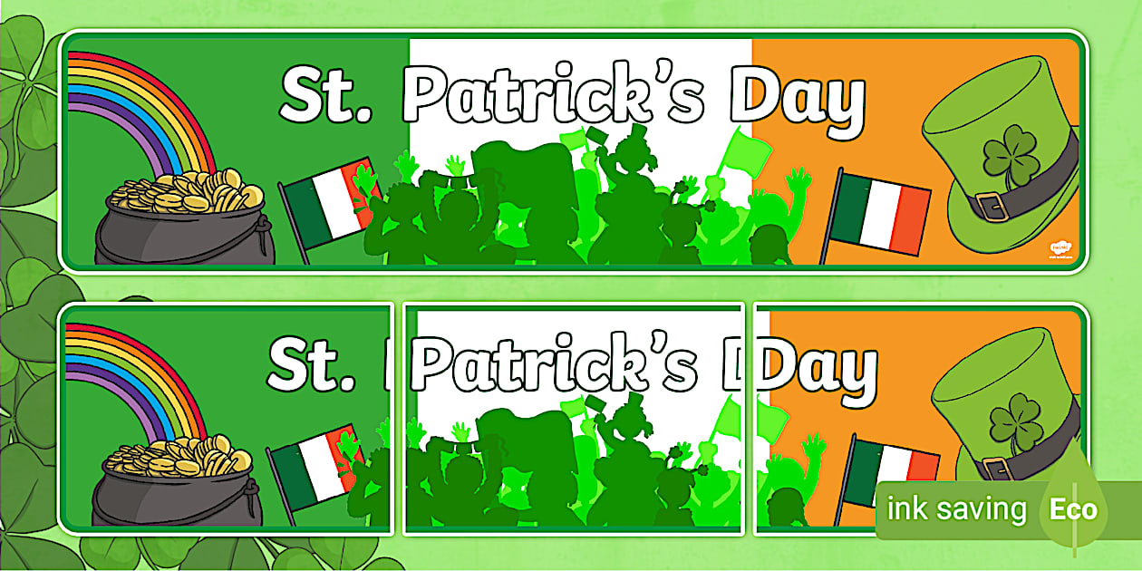 Editable St. Patrick's Day Display Banner - Twinkl