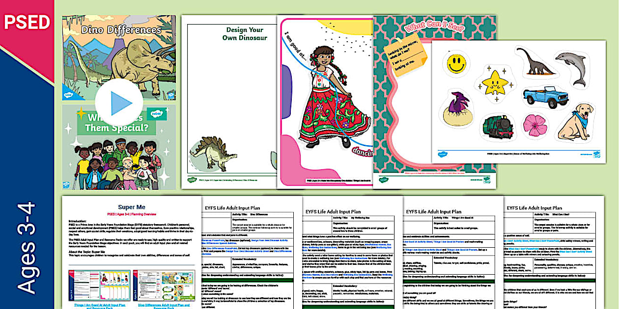 PSED Super Me Unit Pack Age 3-4 (Teacher-Made) - Twinkl