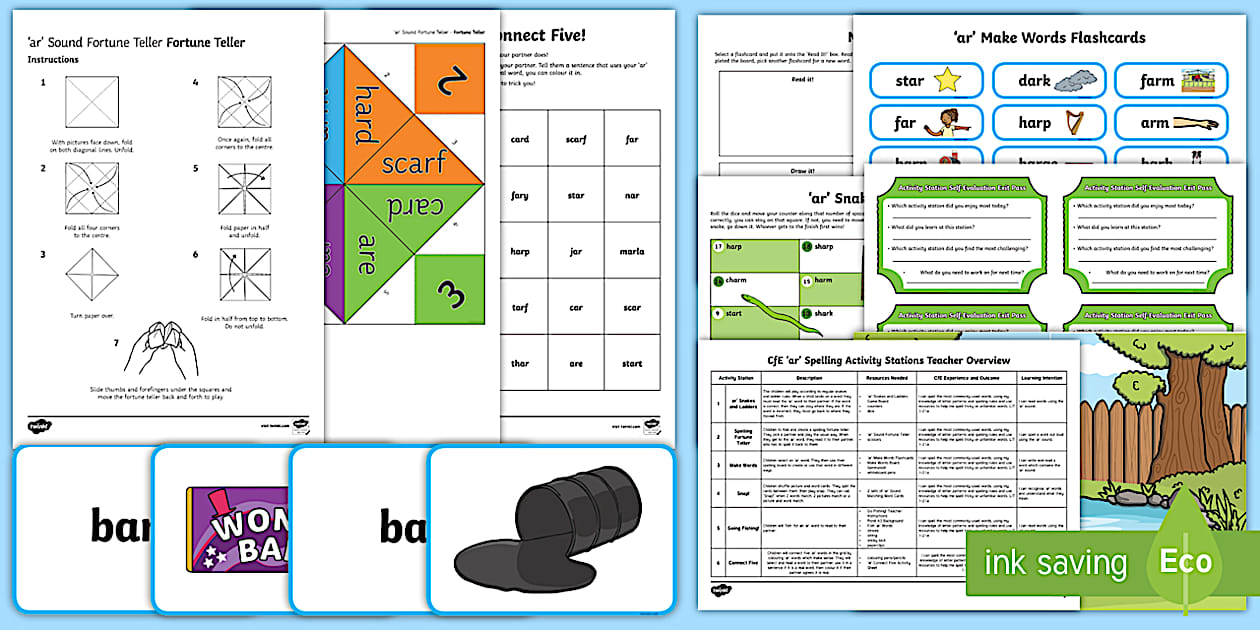 ‘ar’ Sound Phonics Activity Pack - CfE First Level Resources