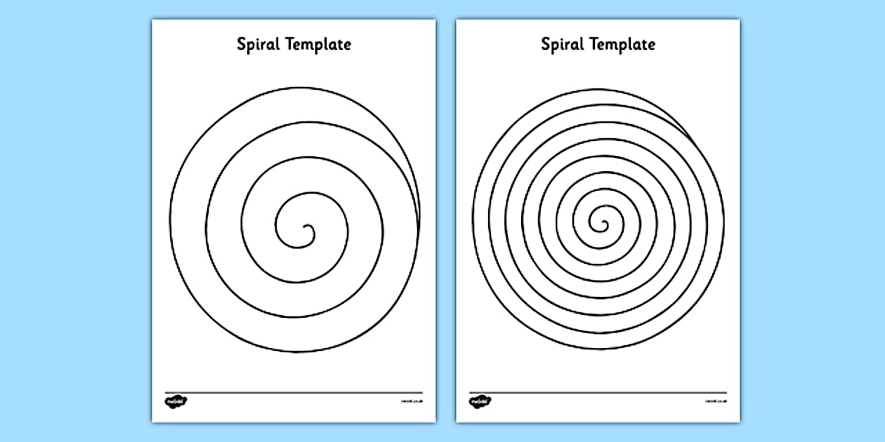 Spiral Template (teacher made) - Twinkl