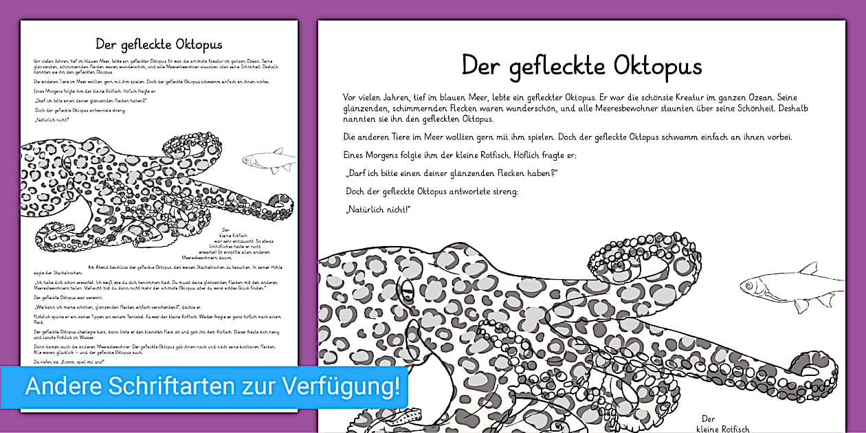 Der gefleckte Oktopus - Kurzgeschichte
