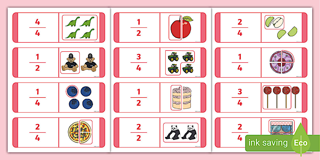 Quarters and Halves Matching Cards