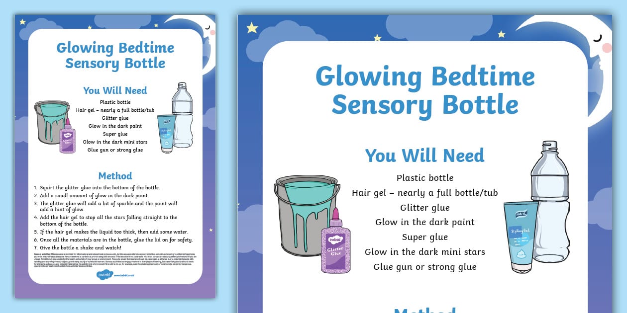 Glowing Bedtime Sensory Bottle - Twinkl