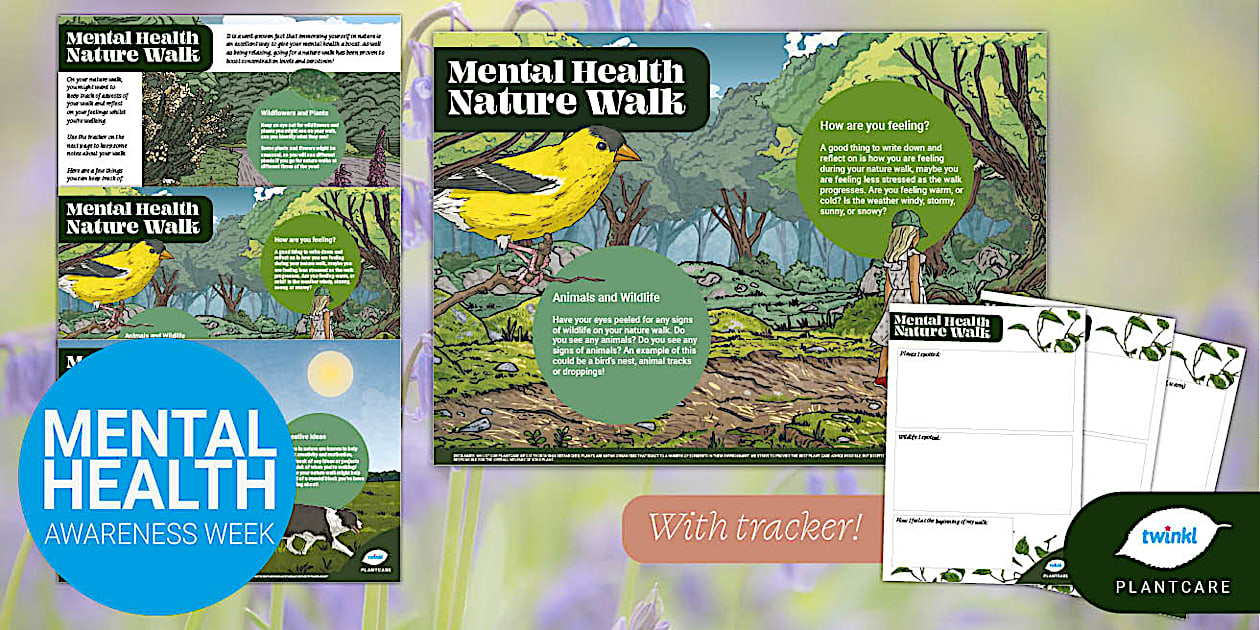 Mental Health Nature Walk, wellness, mental health awareness