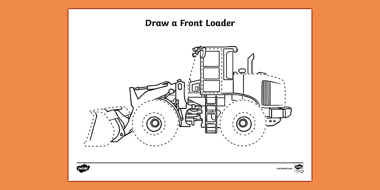 Draw a Front Loader Pencil Control Activity | Twinkl