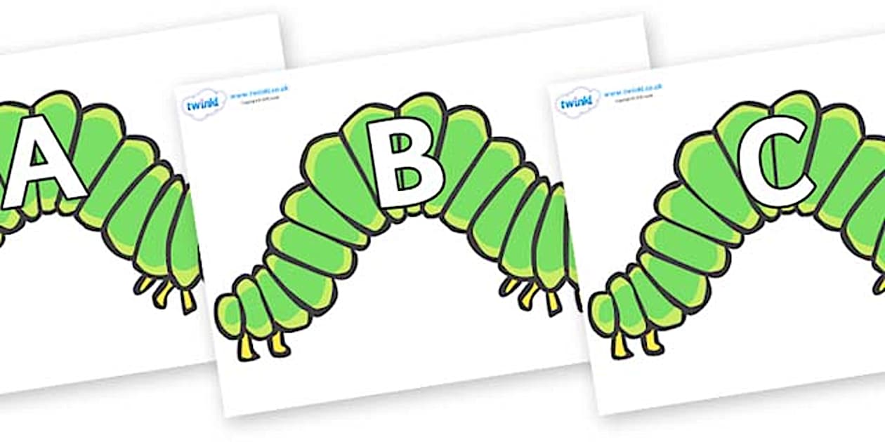 A-Z Alphabet on Hungry Caterpillars (teacher made) - Twinkl