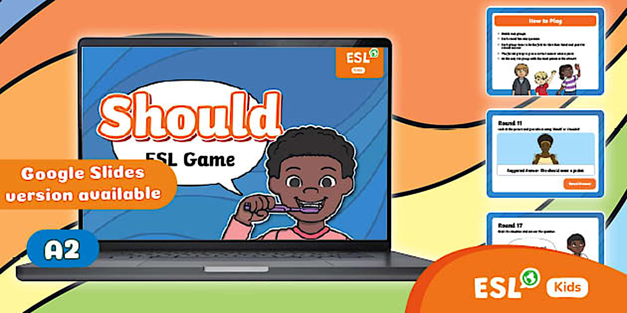 ESL Should and Shouldn't PowerPoint Game – ideal for A2 Kids