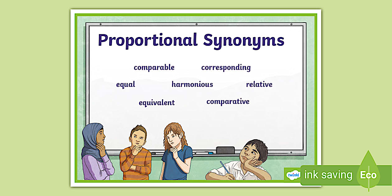 Proportional Synonyms Word Mat (teacher made) - Twinkl