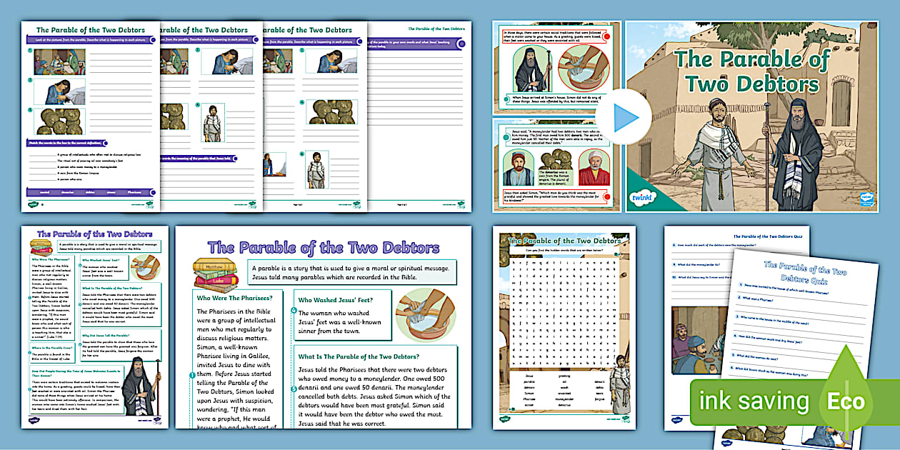KS2 The Parable of the Two Debtors Teaching Pack - Twinkl