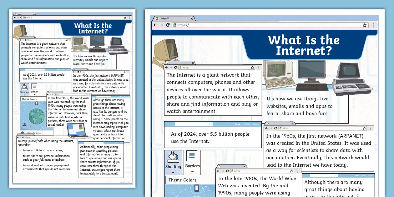 What Is the Internet? Information Display Poster - Twinkl