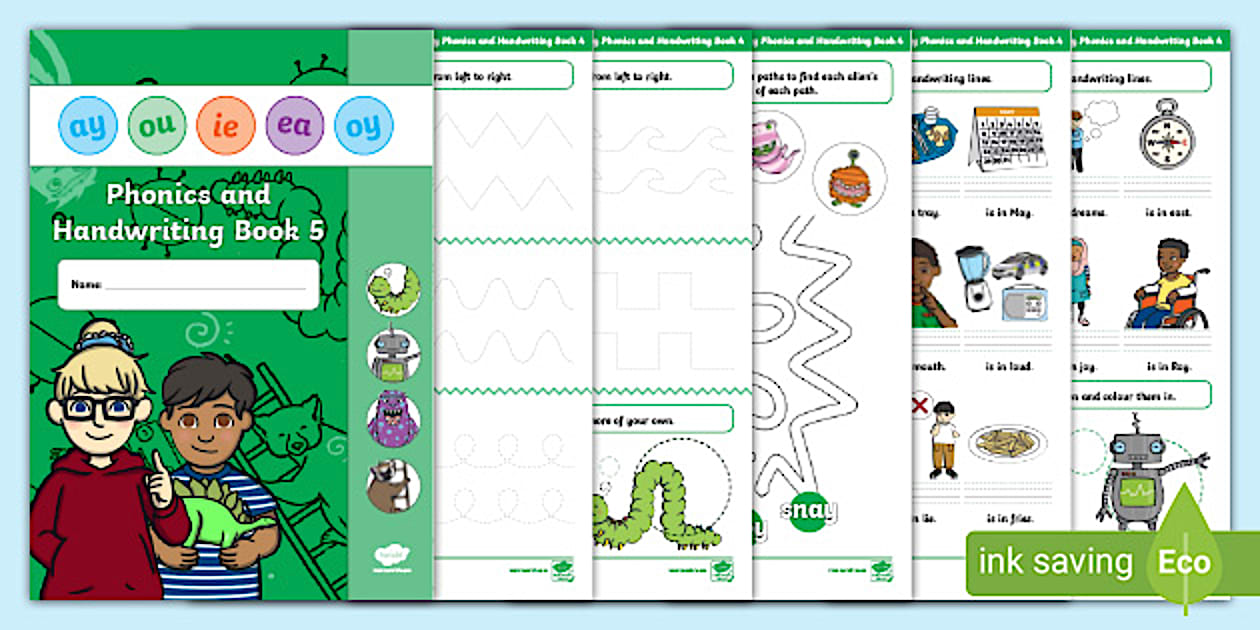 Phonics and Handwriting Book 5 (teacher made) - Twinkl