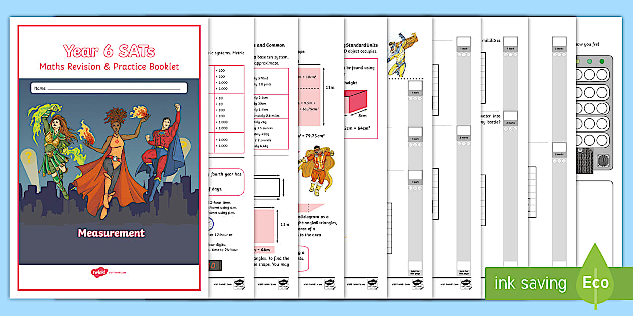 Measurement SATs Questions Year 6 Revision & Practice Book