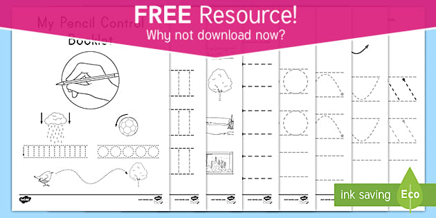 Pencil Control - Activity Book - PDF - Free Resource