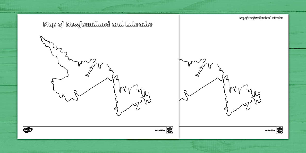 Map of Newfoundland and Labrador (Teacher-Made) - Twinkl