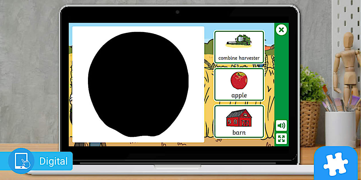 Harvest-Themed Shadow Matching Game | Twinkl Go! - Twinkl