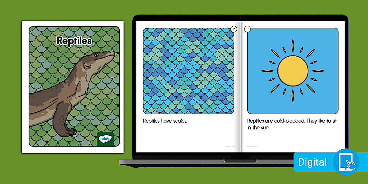 Reptiles Emergent Reader eBook (Teacher-Made) - Twinkl