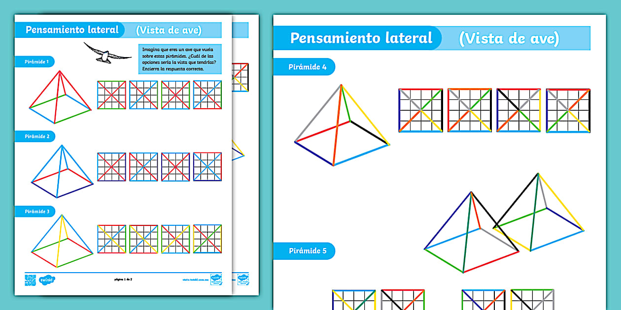 Hoja de actividad: Pensamiento lateral (Vista de ave)