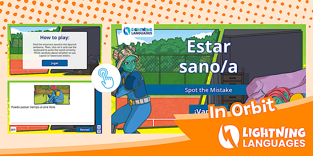 👉 Lightning Languages Spanish Interactive Spot the Mistake Game