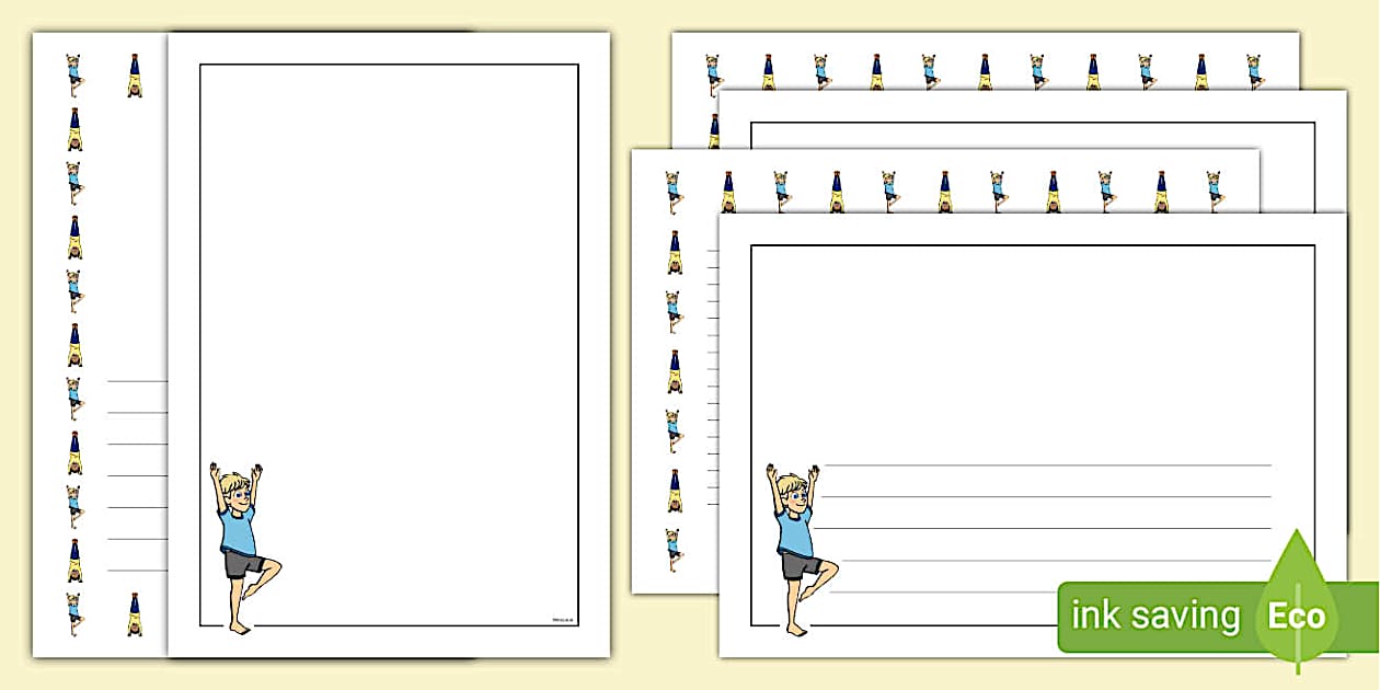 Editable Gymnastics Page Border Printable - Twinkl