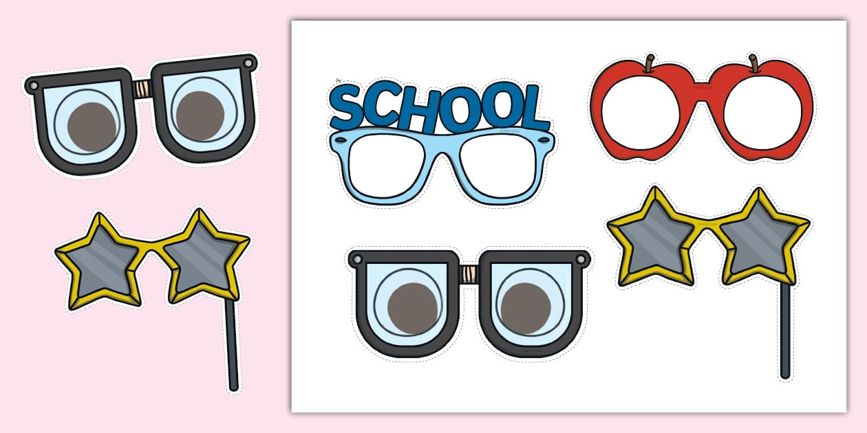 Funny Glasses Display Cut-Outs (teacher made) - Twinkl