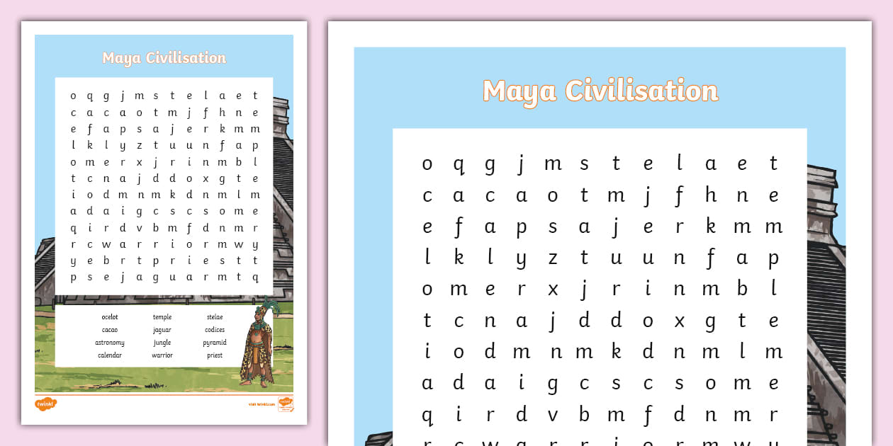 Maya Civilization Word Search - History Resource - Twinkl