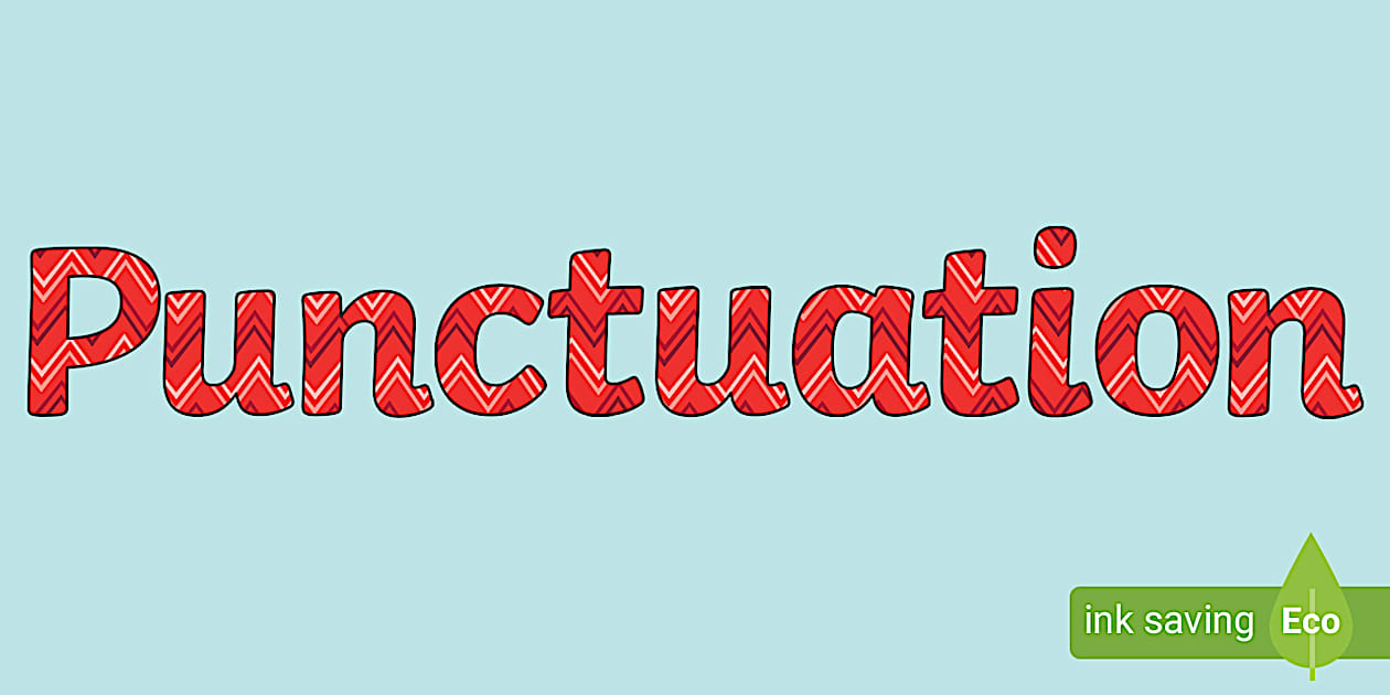 Black and White Punctuation Display Lettering Red - Twinkl