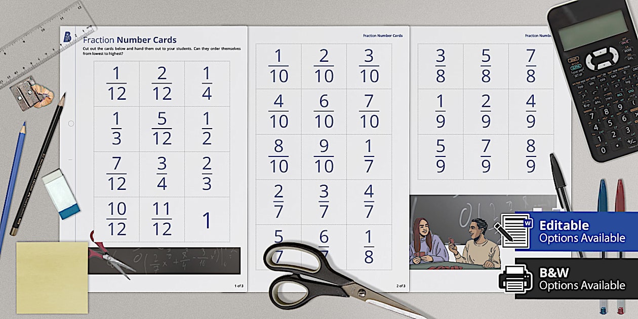 Comparing and Ordering Fractions Class Activity - Twinkl