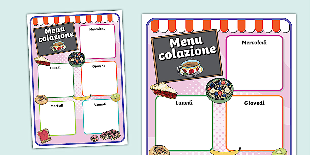 Poster per il menu della colazione - Twinkl