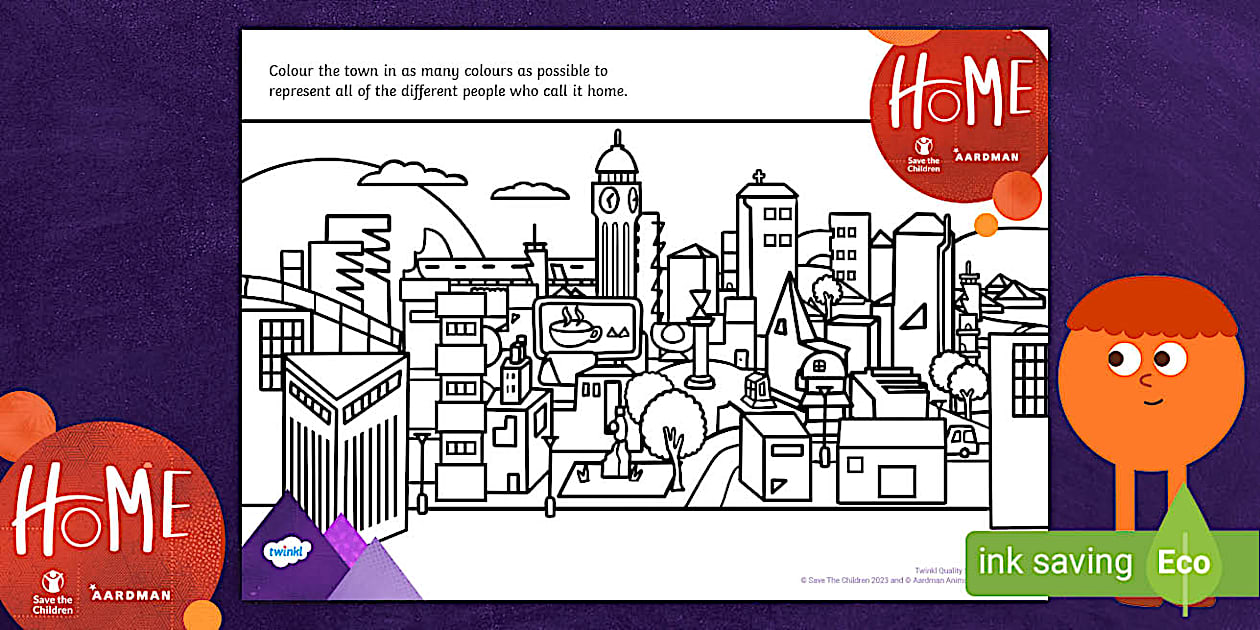 FREE! - Home: Colouring Sheet (teacher made) - Twinkl