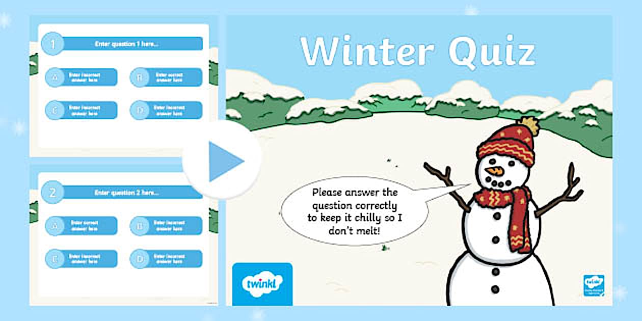 Editable Winter Quiz PowerPoint | Twinkl - Twinkl
