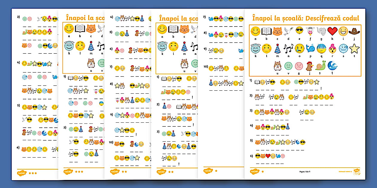 Înapoi la școală: Descifrează codul secret – Fișă de lucru