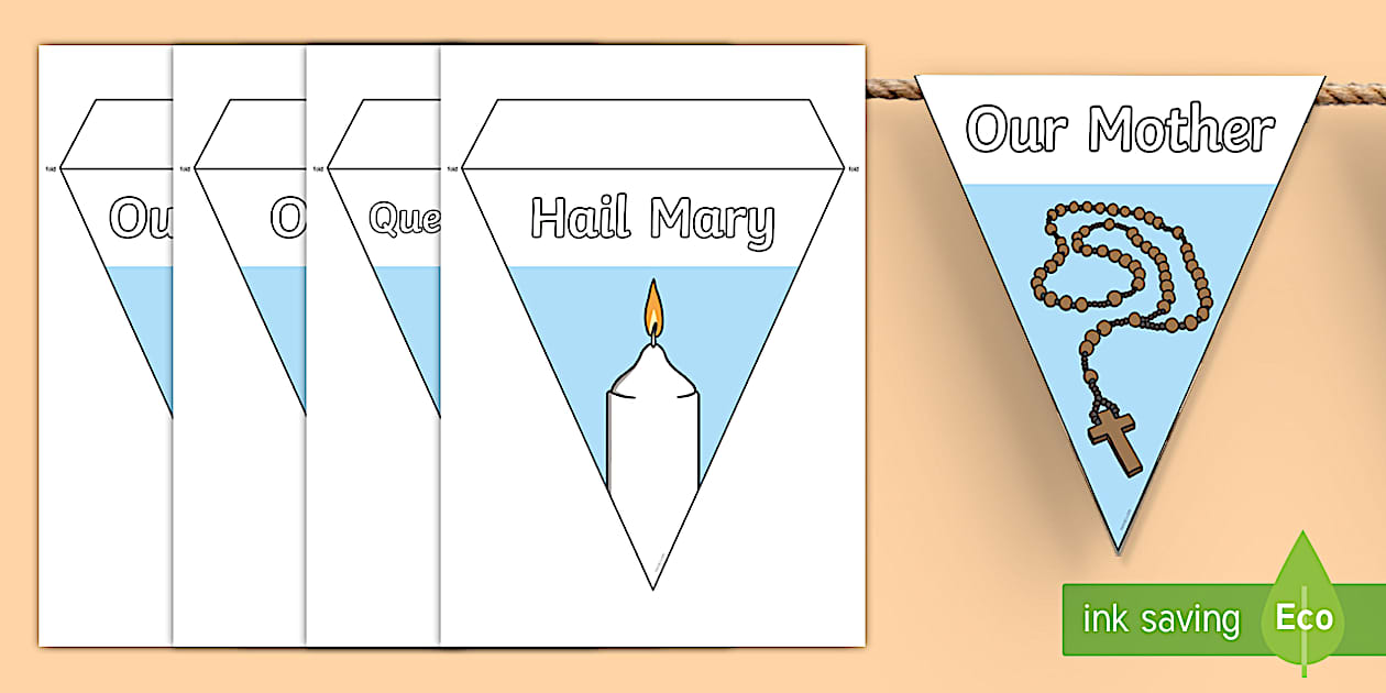 Mary Display Bunting (Hecho por educadores) - Twinkl