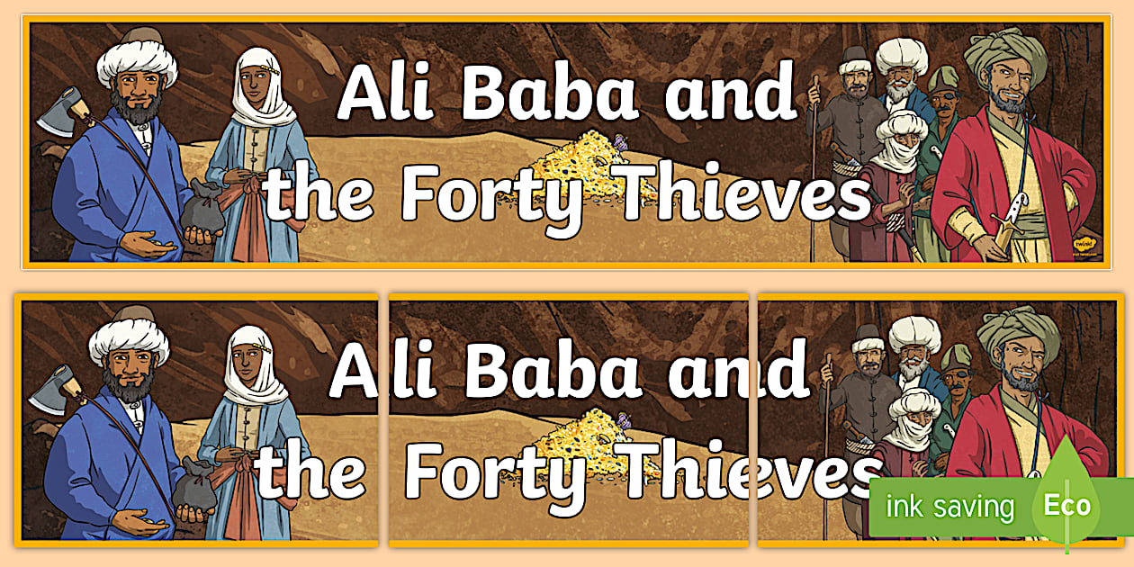 Ali Baba and the Forty Thieves Display Banner - Twinkl