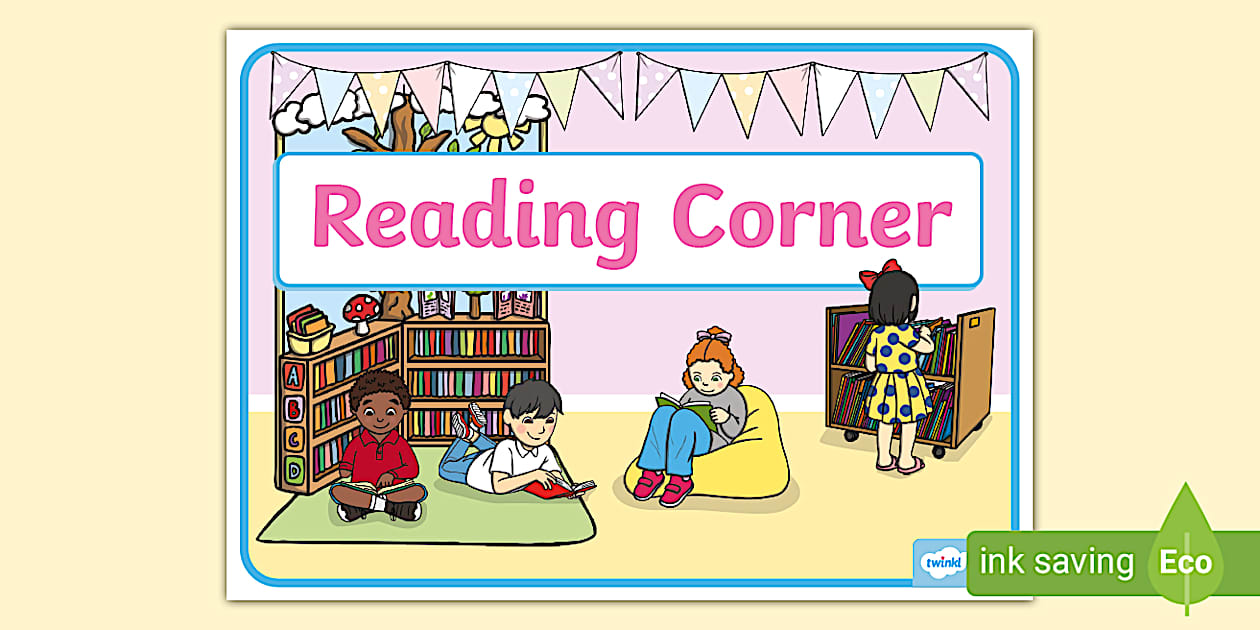 Pastel Reading Corner Poster,Reading Corner,Muted Colours