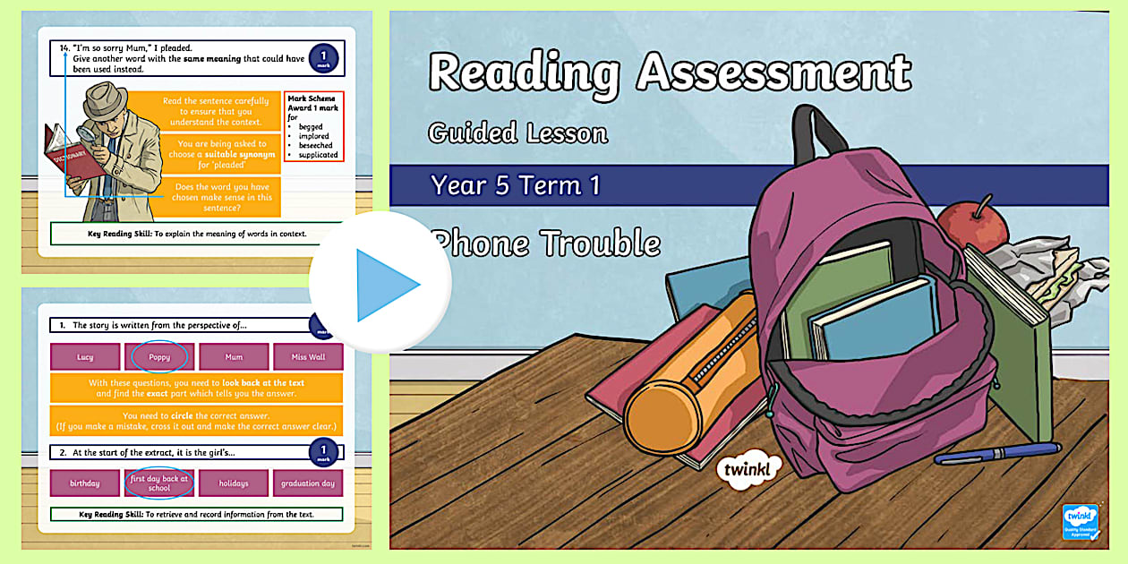 Year 5 Reading Assessment Fiction Term 1 Guided Lesson PowerPoint