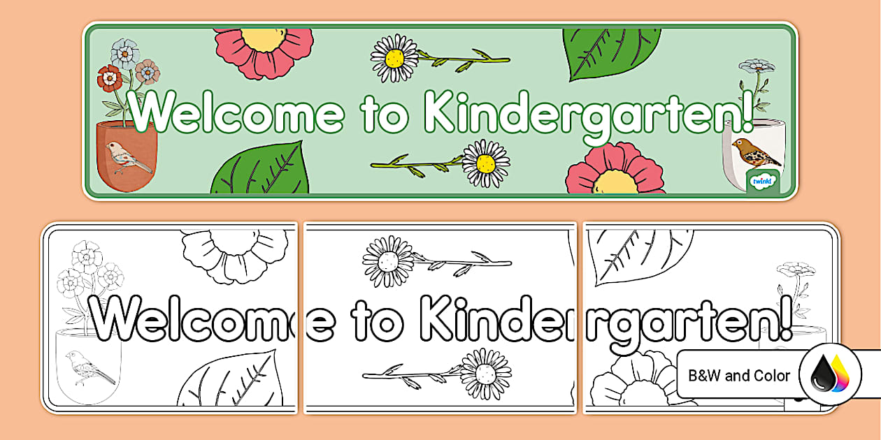 Welcome to Kindergarten Banner - Twinkl